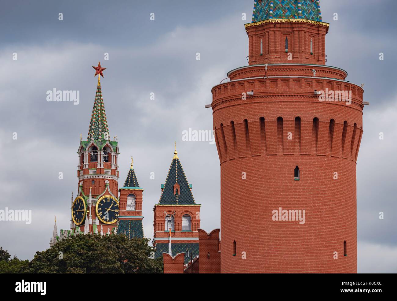 Beautiful view of Red Square with Moscow Kremlin and St. Basil's ...