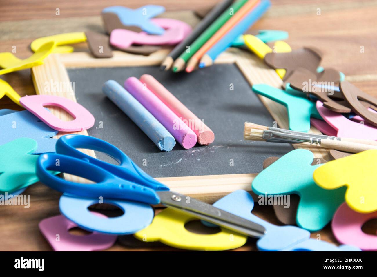 School writing slate hi-res stock photography and images - Alamy