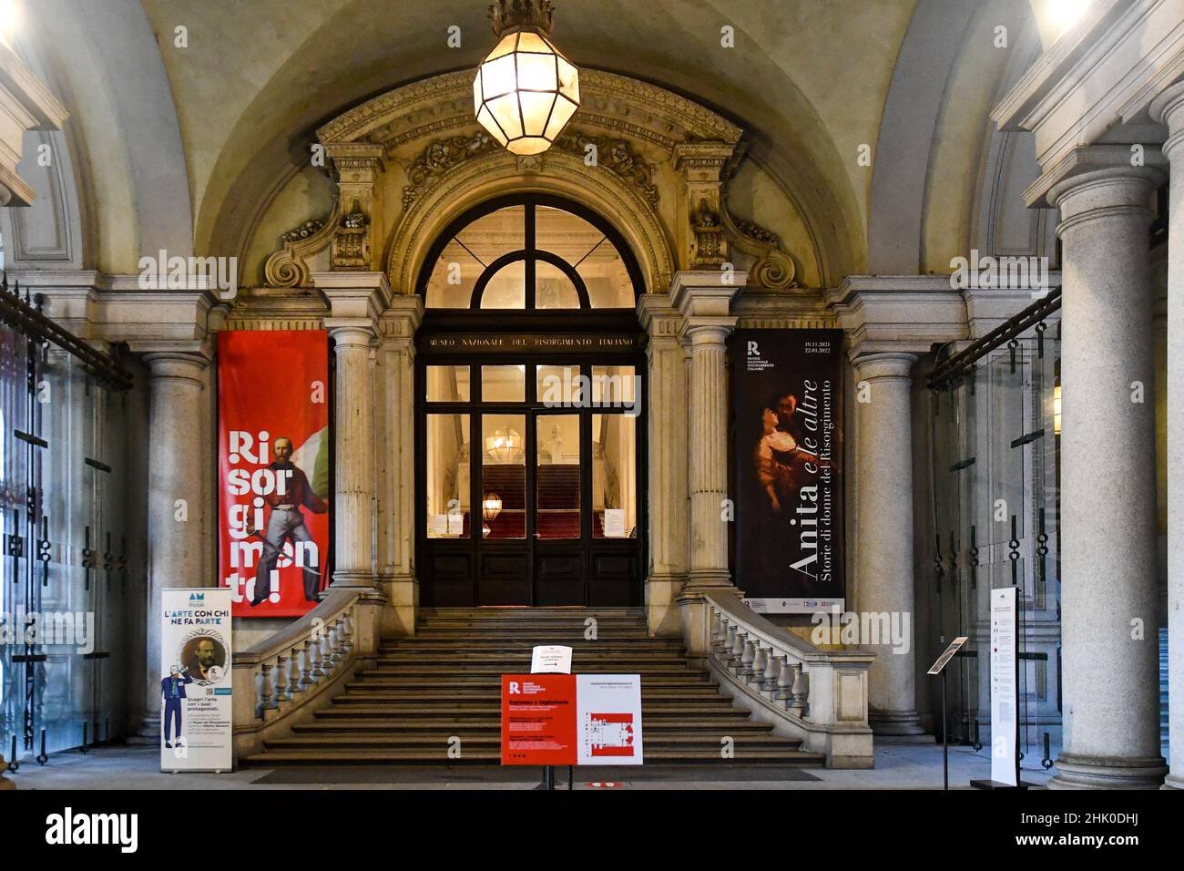 Entrance hall of the National Museum of the Italian Risorgimento inside ...