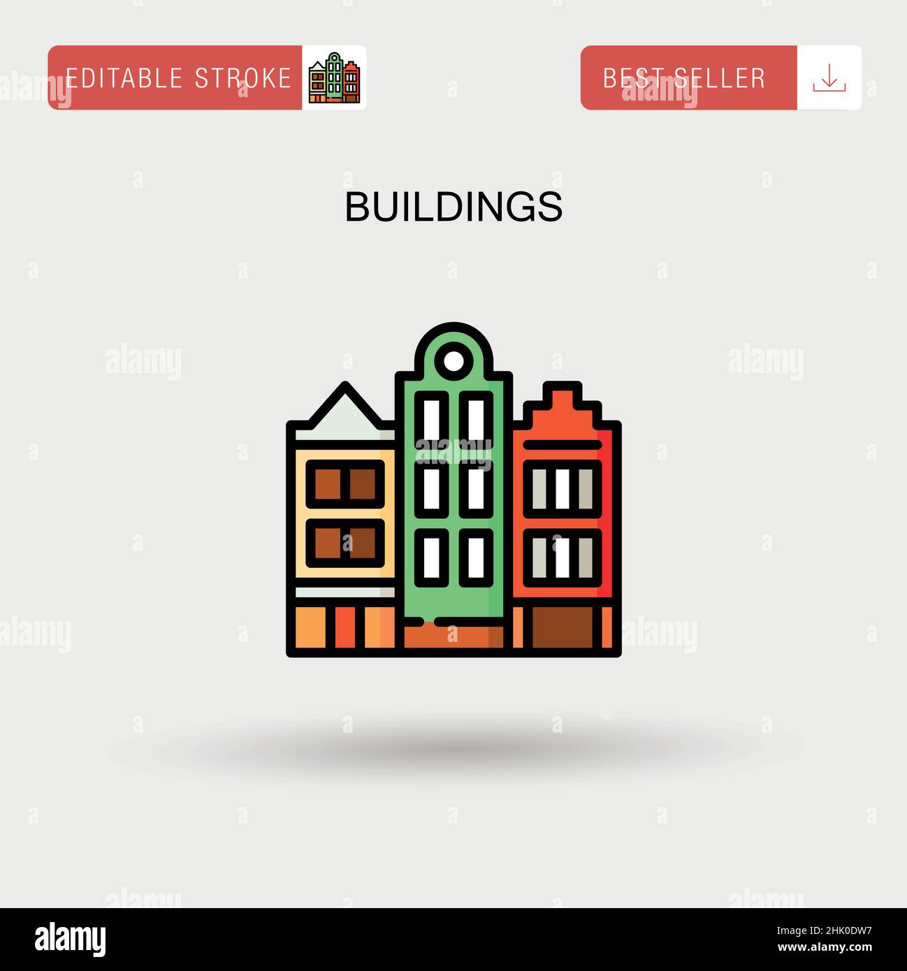 Buildings Simple vector icon Stock Vector Image & Art - Alamy