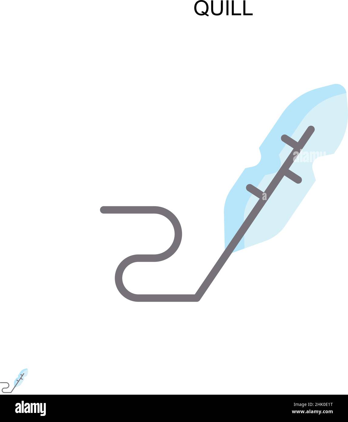 Quill Simple vector icon. Illustration symbol design template for web ...