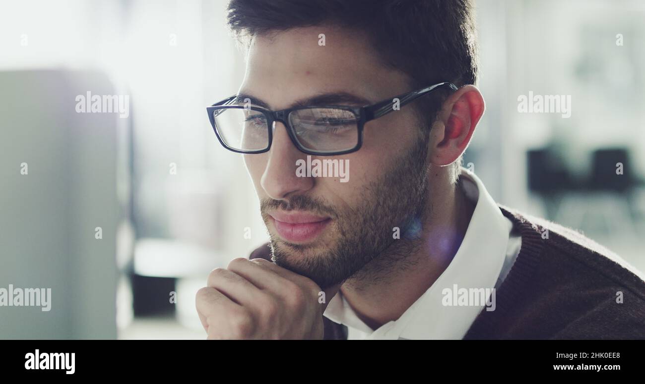 Satisfied with a job well done. 4k footage of a focussed young ...