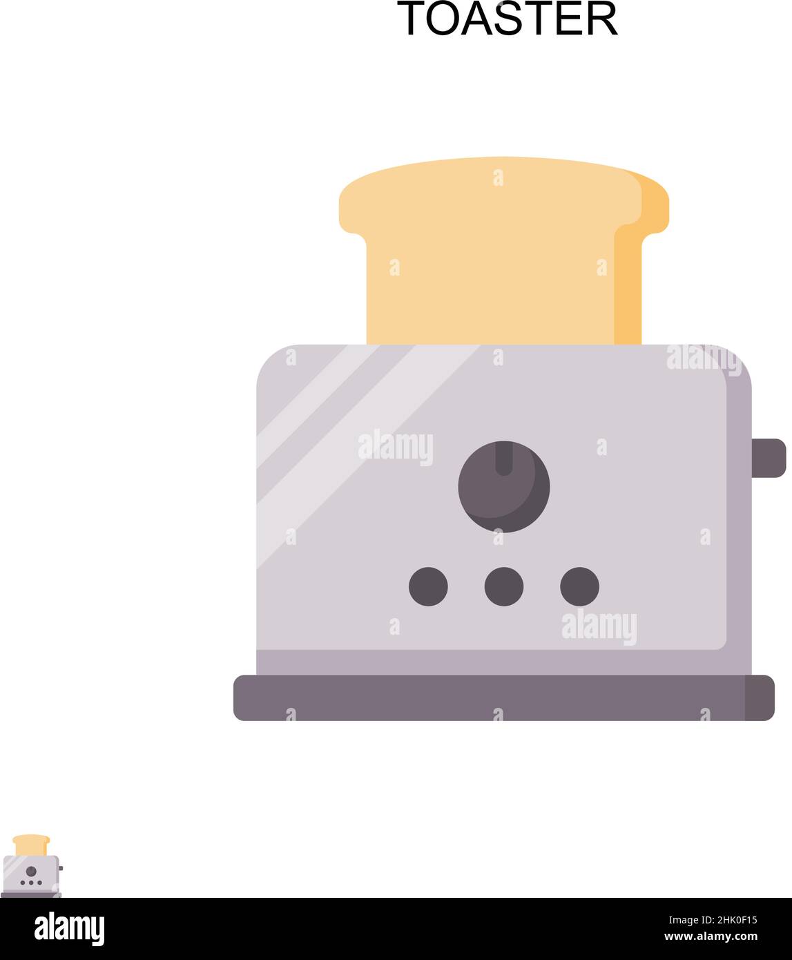 Toaster Simple vector icon. Illustration symbol design template for web ...