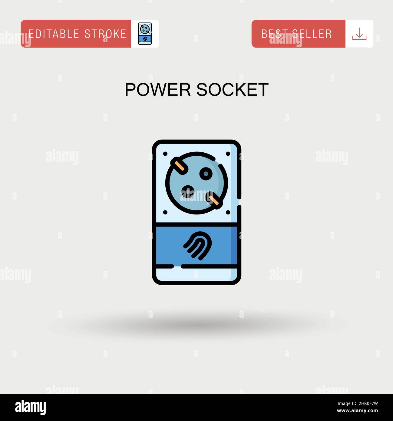 Power socket Simple vector icon Stock Vector Image & Art - Alamy