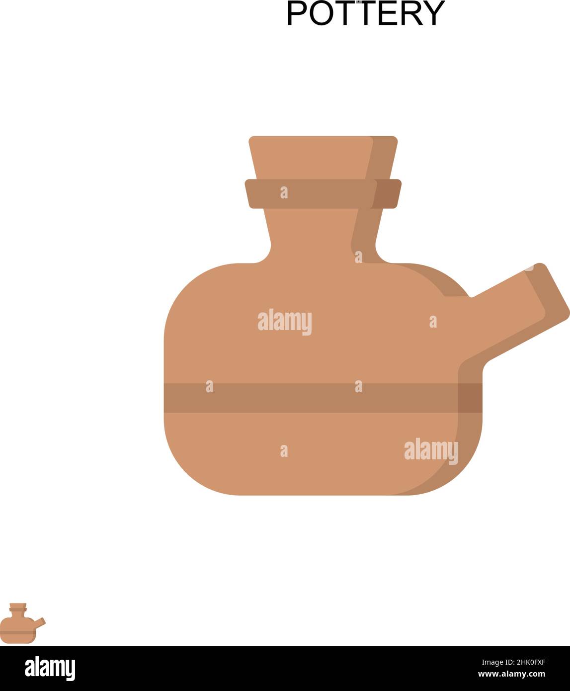 Pottery Simple vector icon. Illustration symbol design template for web ...