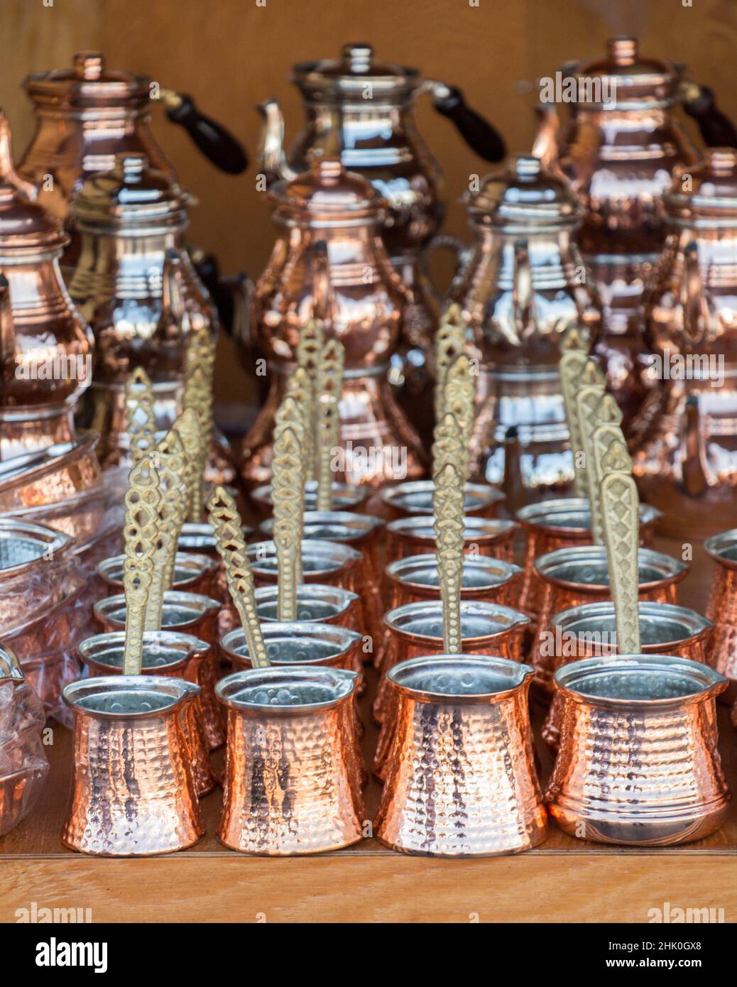 Traditional turkish coffee pot hi-res stock photography and images - Alamy