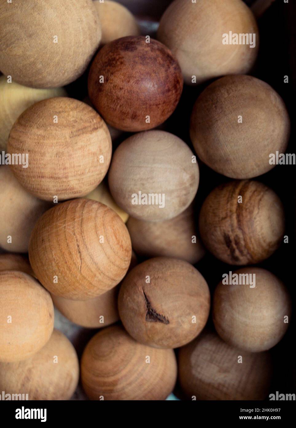 Wooden balls hi-res stock photography and images - Alamy