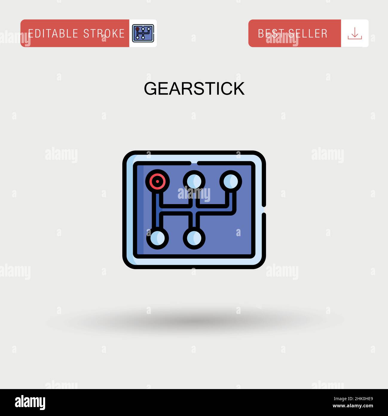 Gearstick Simple vector icon Stock Vector Image & Art - Alamy