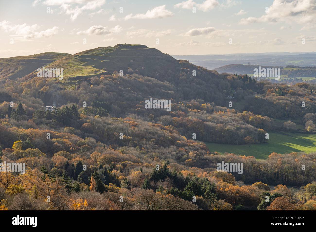Looking south towards British Camp from the Malvern Hills Stock Photo ...