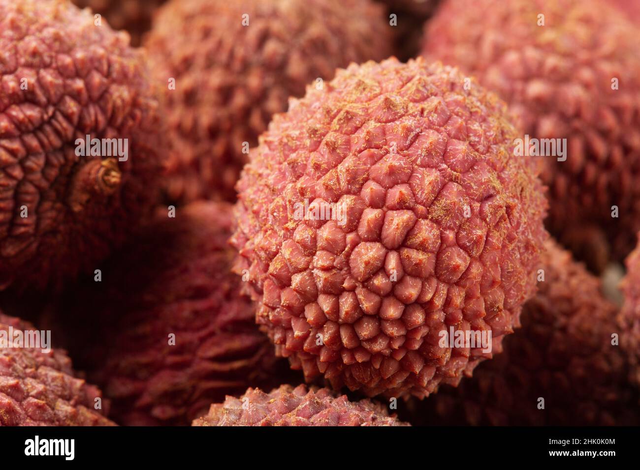 Ripe lychee closeup macro shot as a background or wallpaper Stock Photo ...