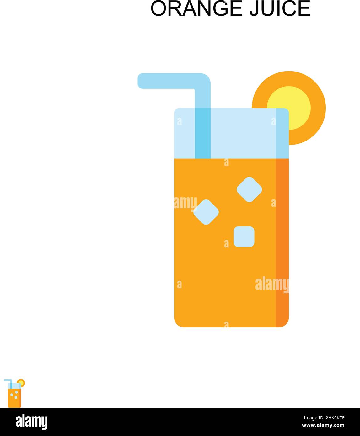 Orange juice Simple vector icon. Illustration symbol design template ...