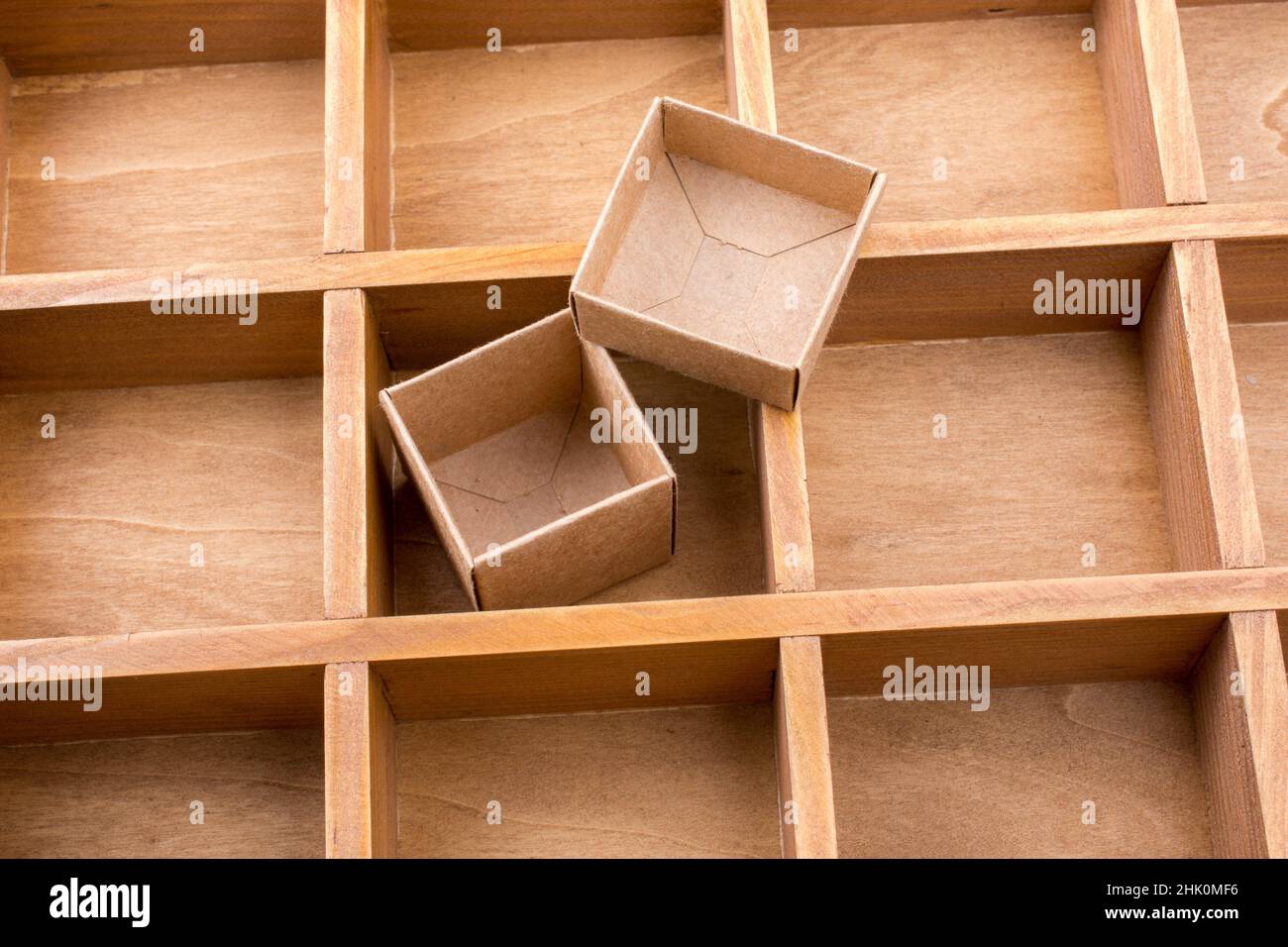 Empty compartments box hi-res stock photography and images - Alamy