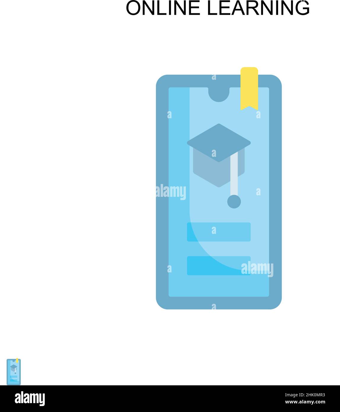 Online learning Simple vector icon. Illustration symbol design template ...