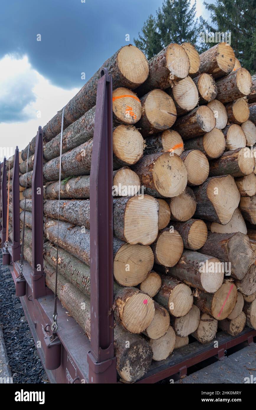 Tree wagons hi-res stock photography and images - Alamy