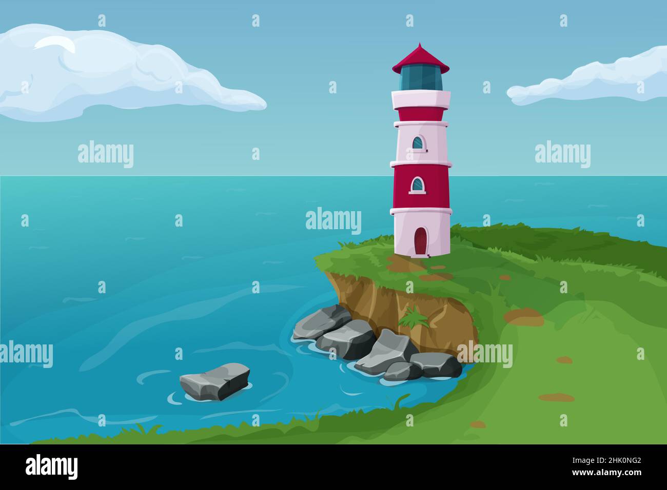 Beach scene cartoon hi-res stock photography and images - Alamy