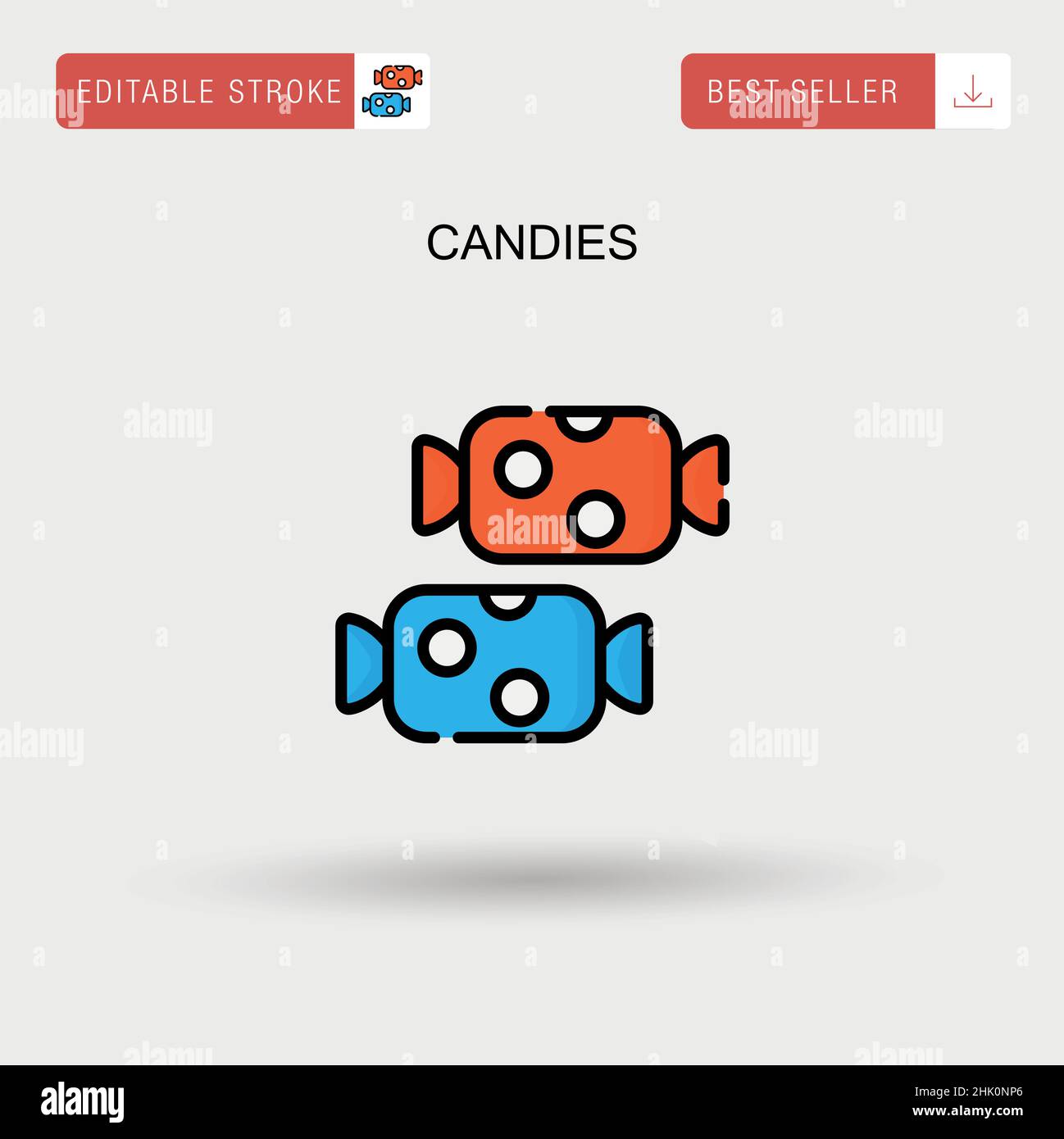 Sweet soft color candies Stock Vector Images - Alamy