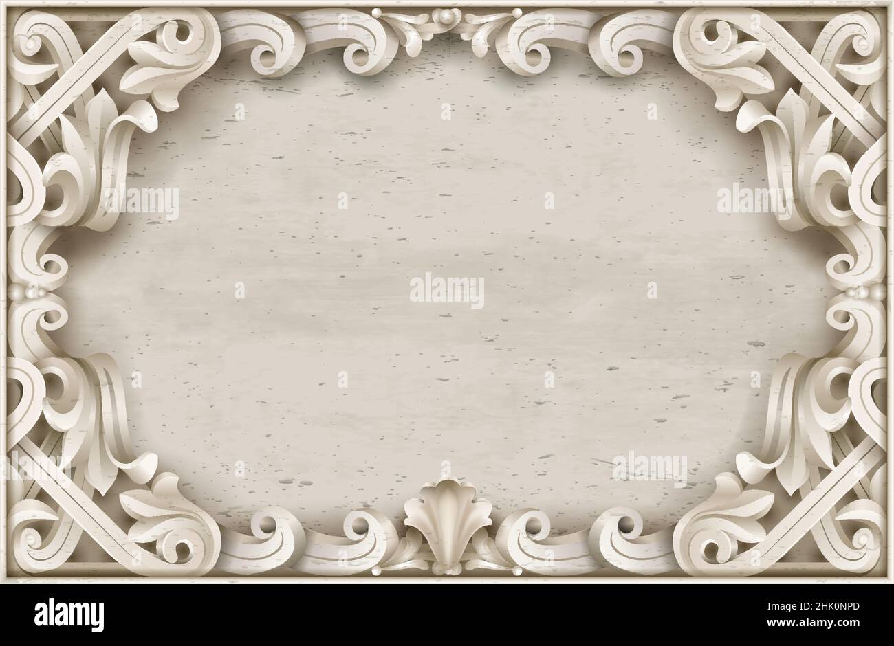 Vintage classic frame of the rococo baroque Stock Vector Image & Art ...
