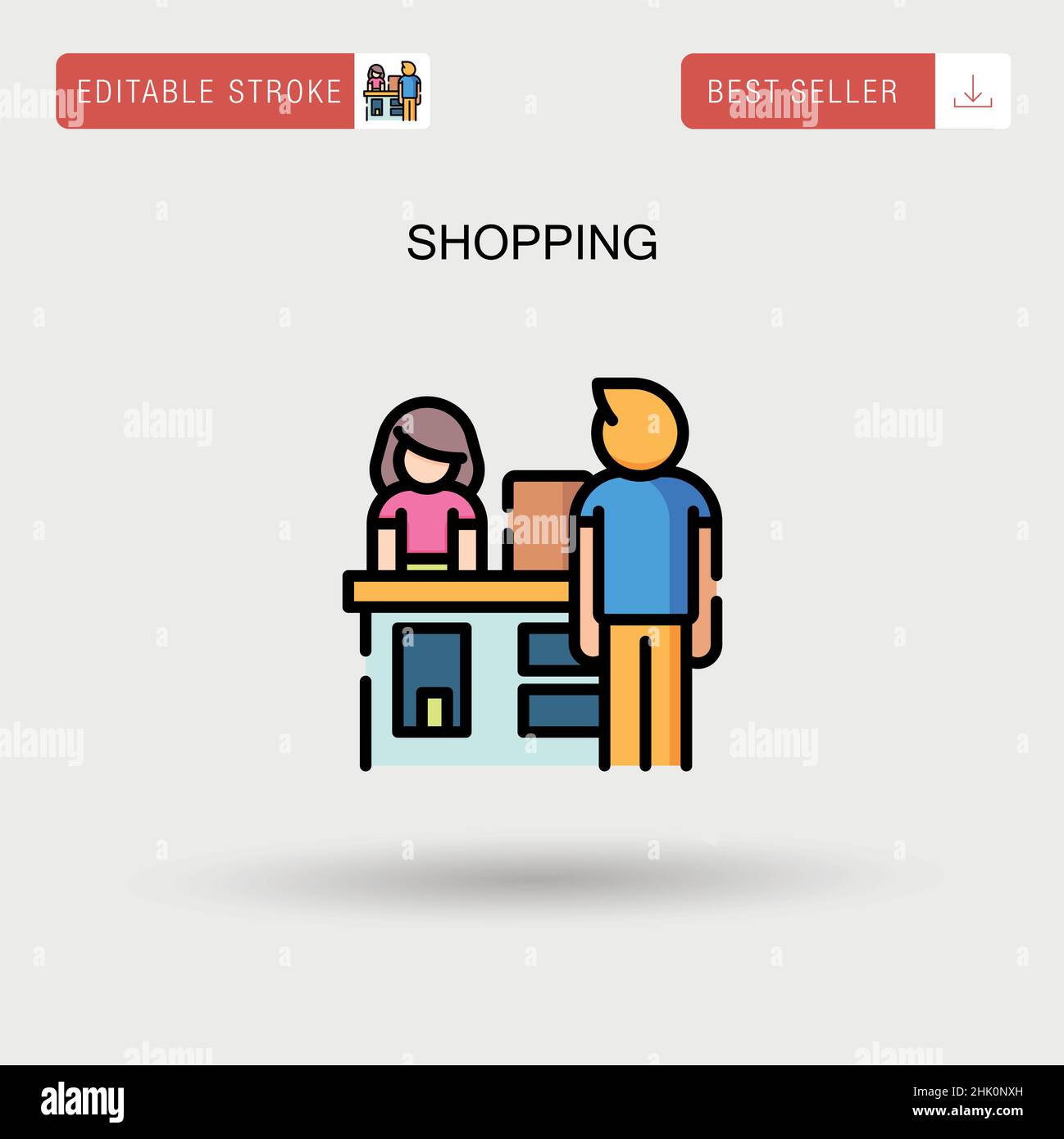 Shopping Simple vector icon Stock Vector Image & Art - Alamy