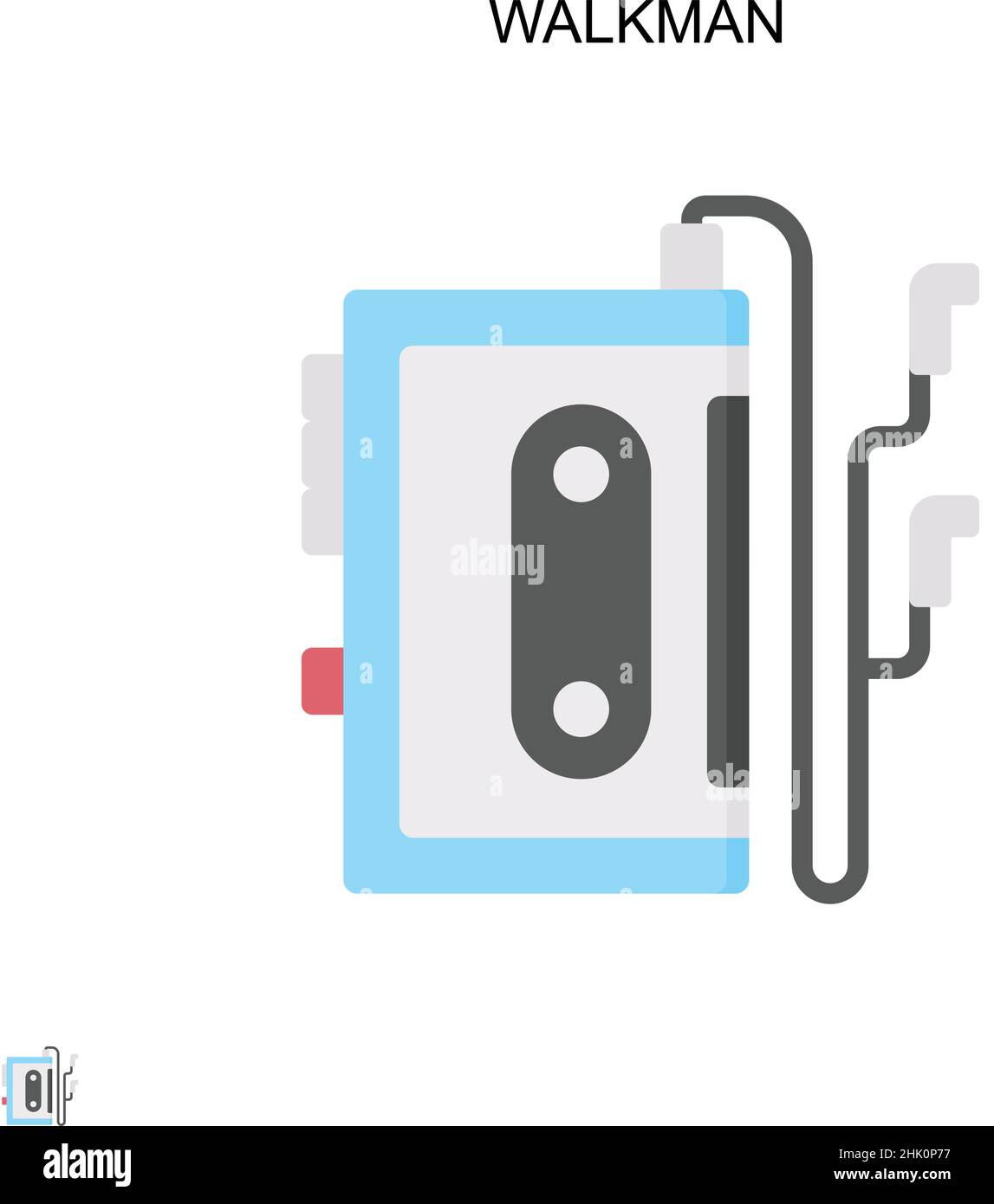 Walkman Simple vector icon. Illustration symbol design template for web ...