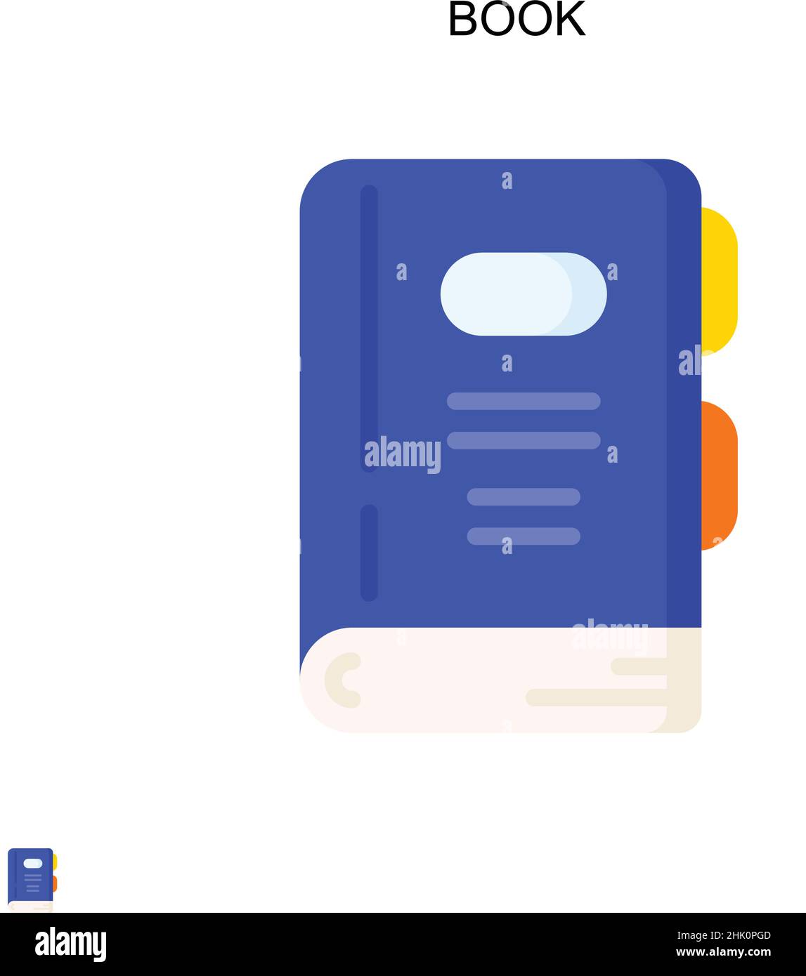 Book Simple vector icon. Illustration symbol design template for web ...