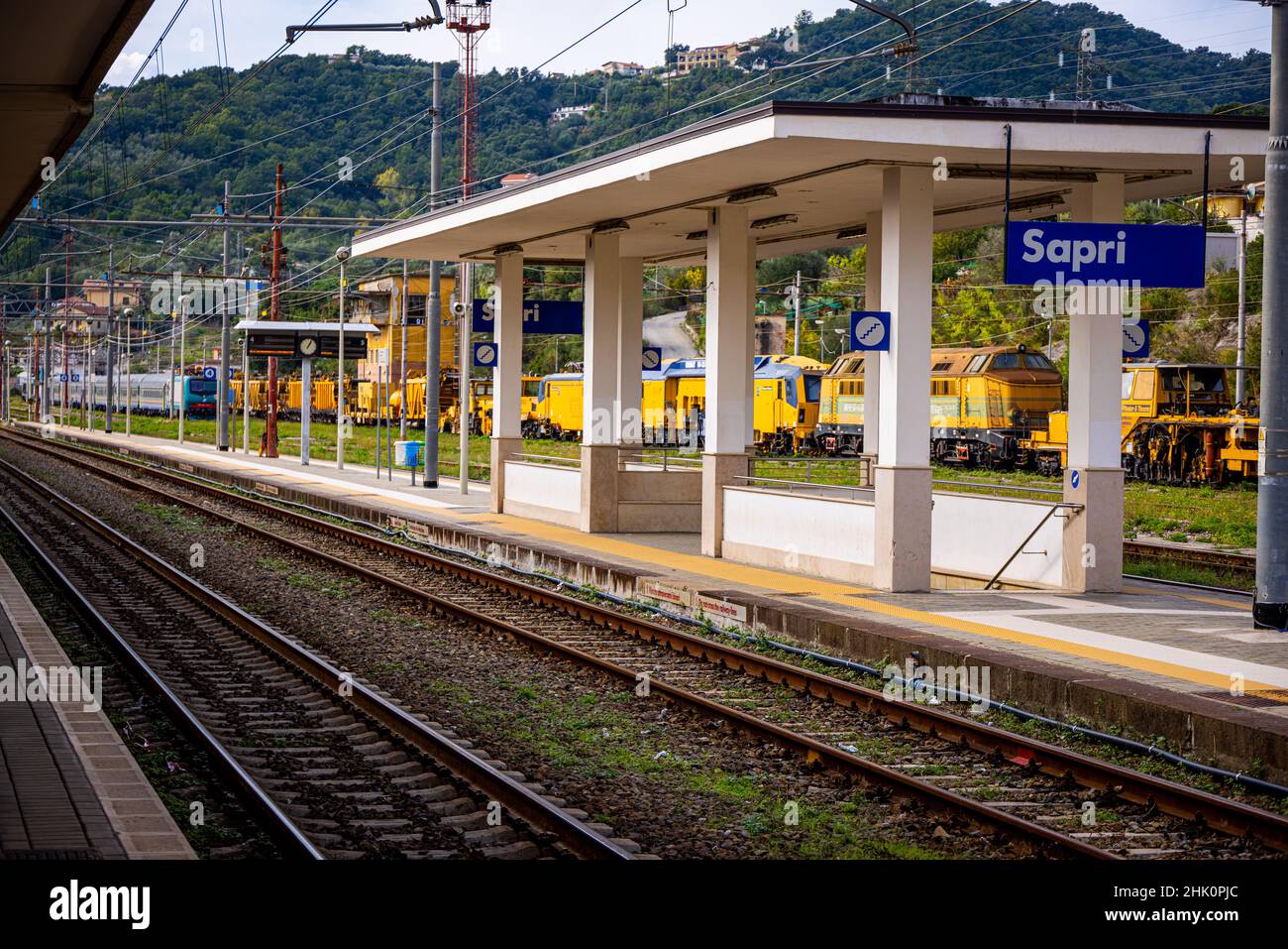 Railway station of Sapri at the Italian west coast - SAPRI, ITALY ...