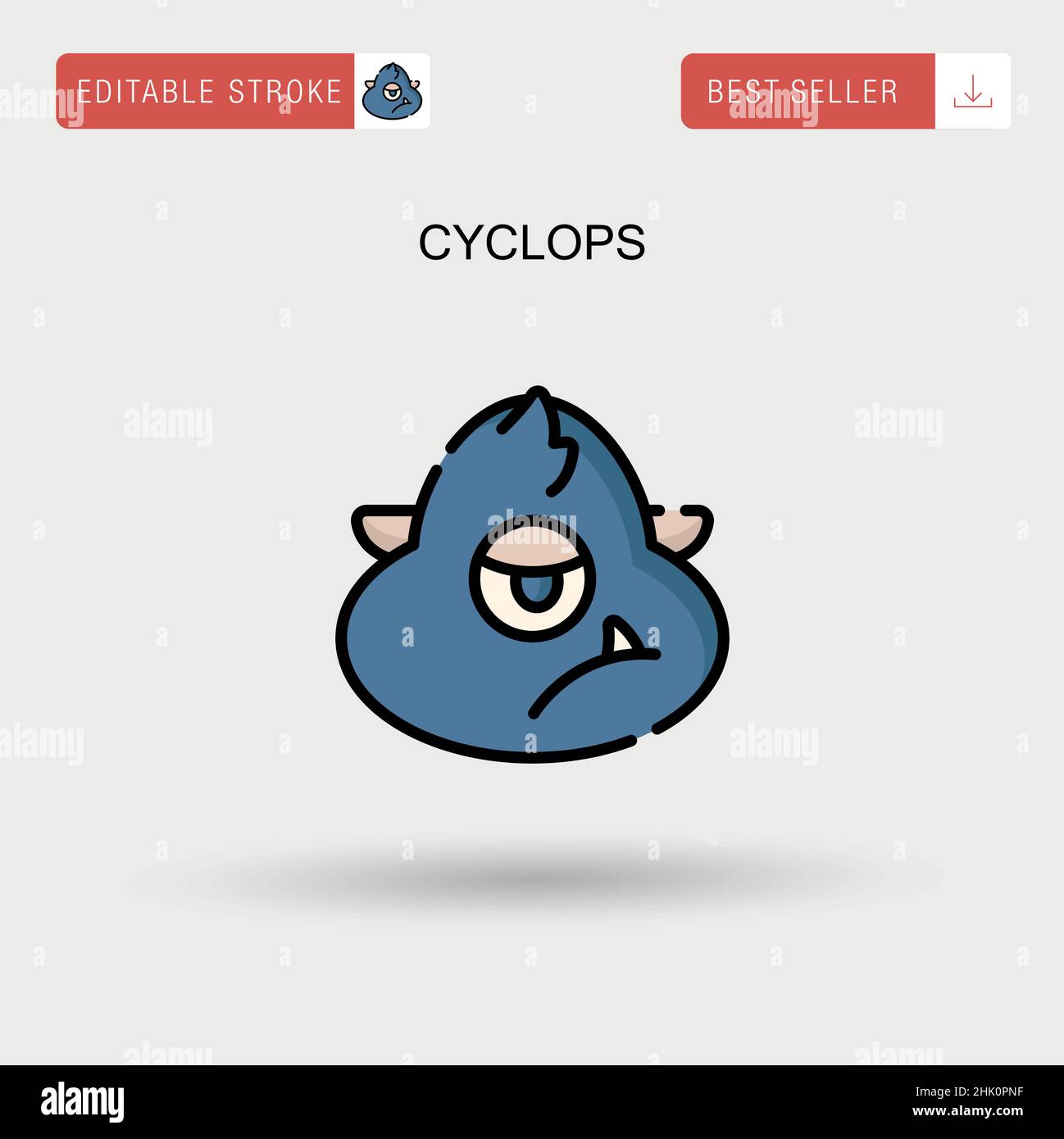 Cartoon illustration funny cyclops eye hi-res stock photography and ...