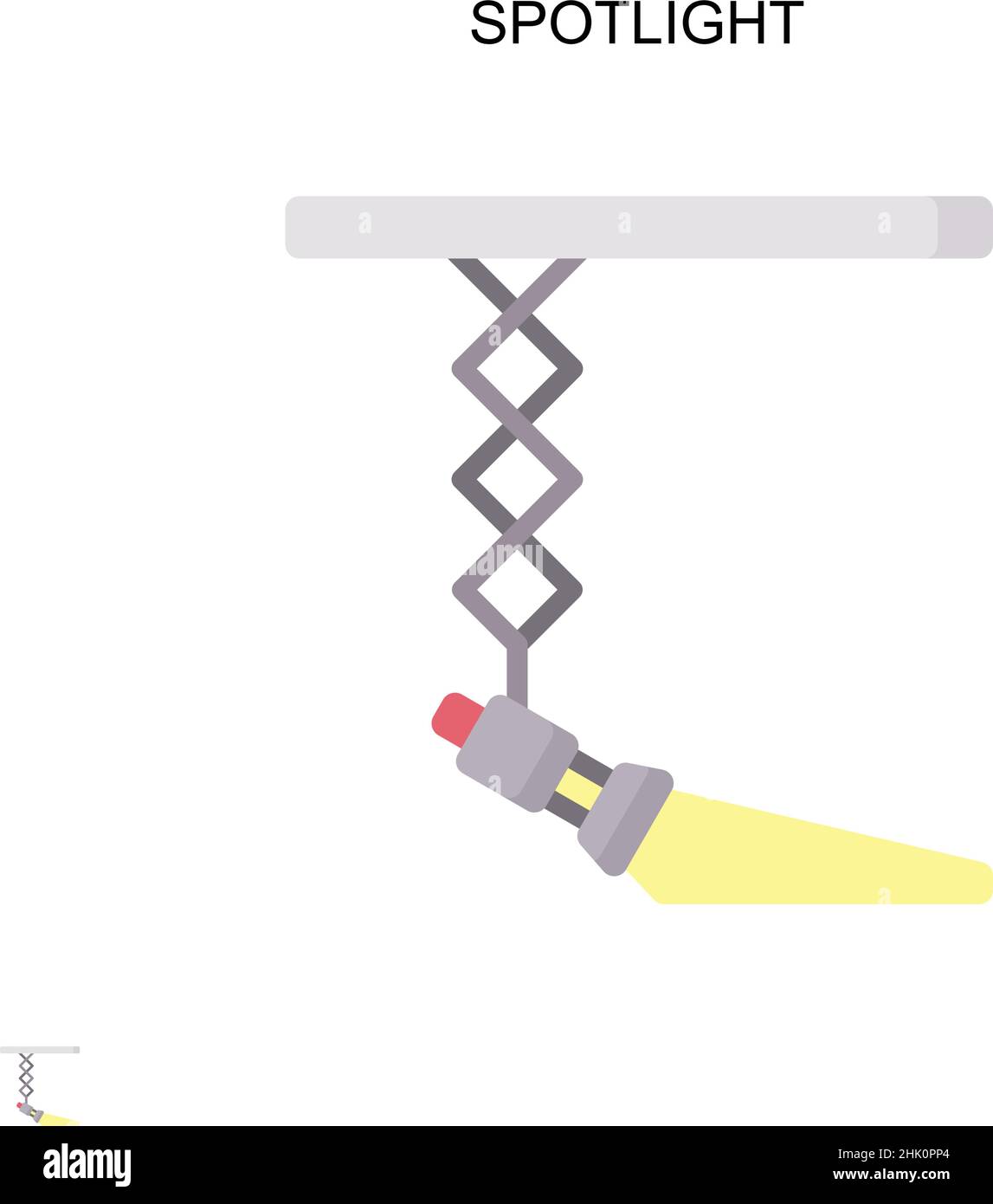 Spotlight Simple vector icon. Illustration symbol design template for ...