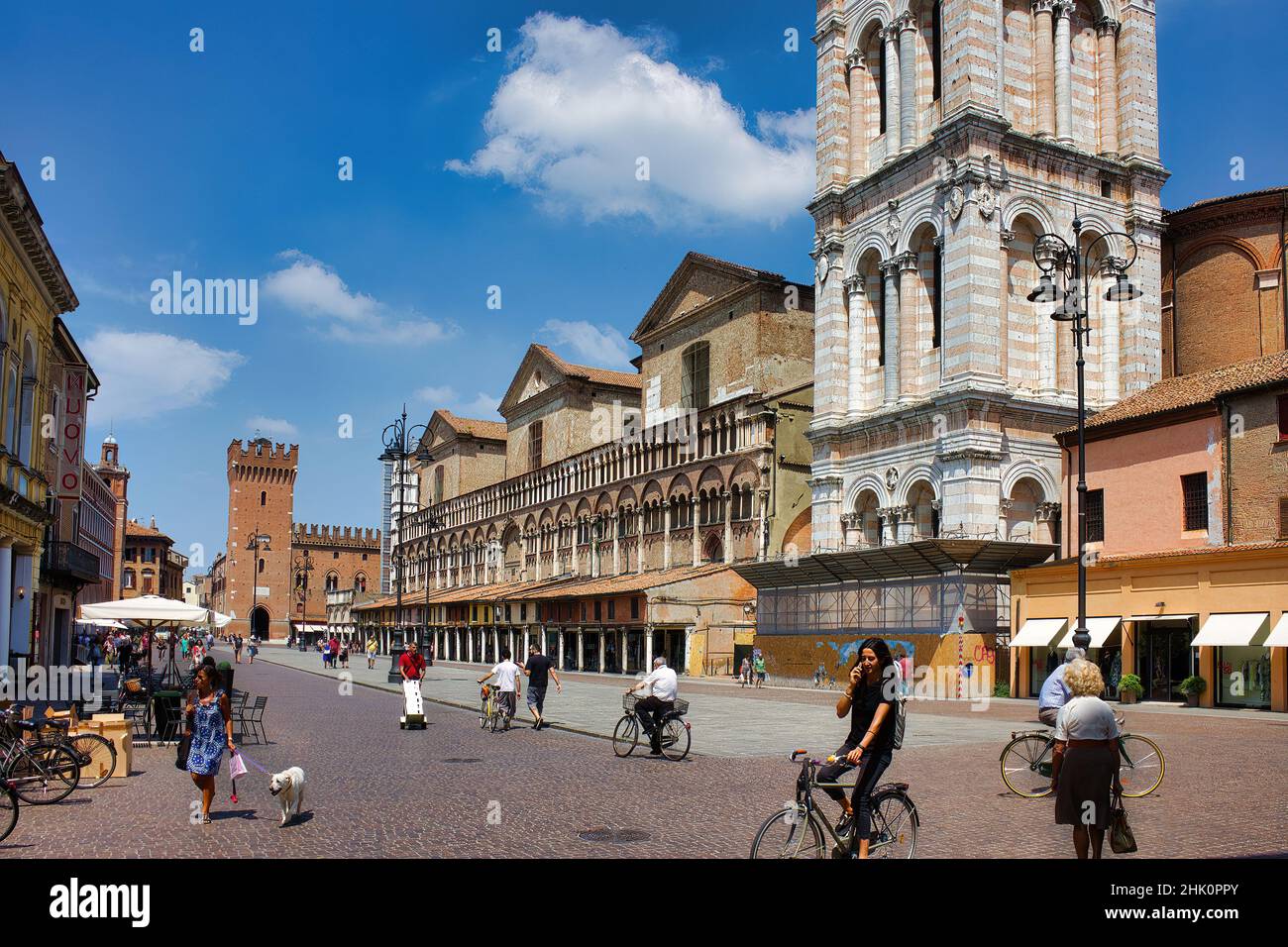 The beautiful Piazza Trento e Trieste in Ferrara, Unesco Heritage city ...