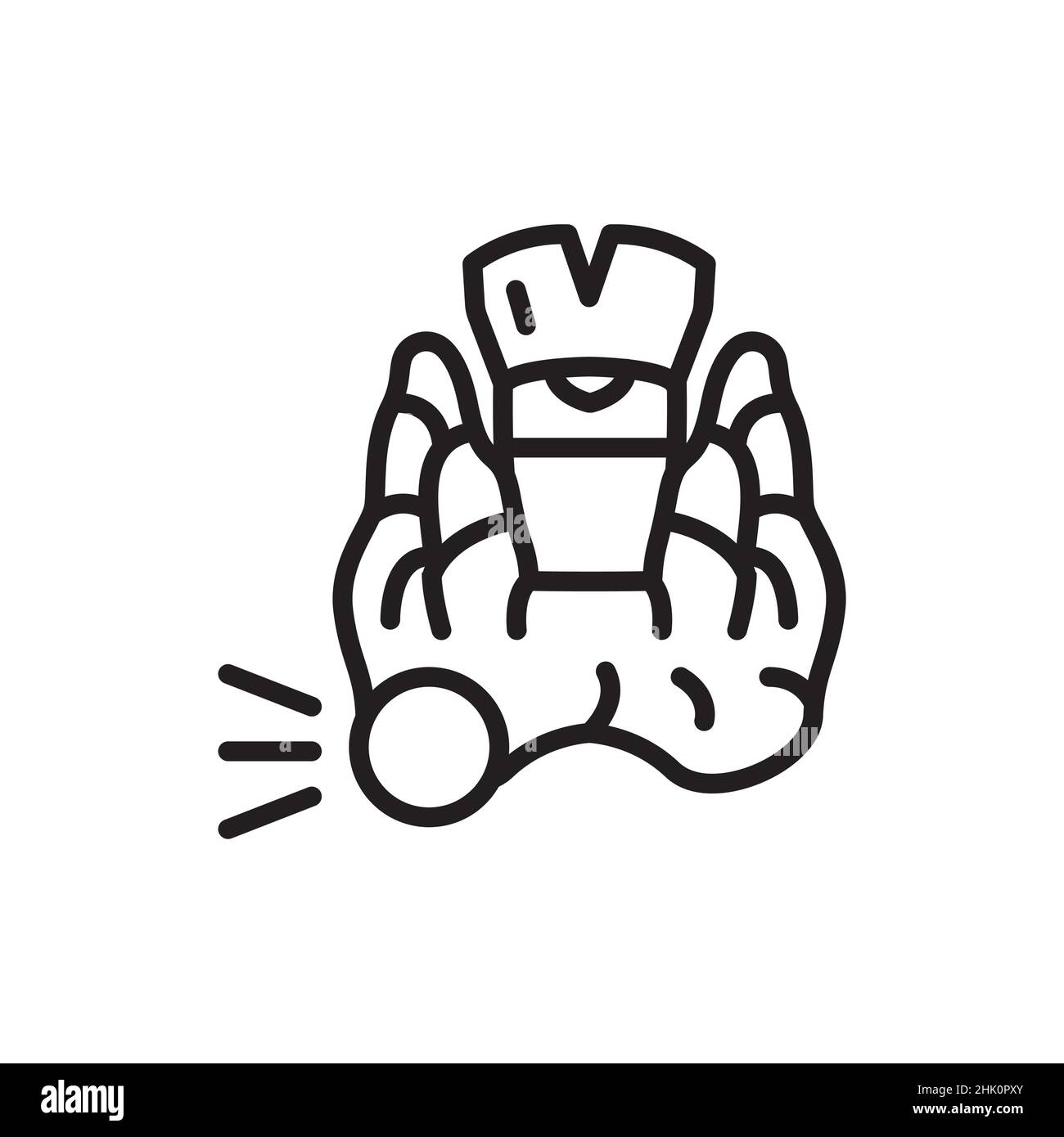 Thyroid cancer color line icon. Isolated vector element. Outline ...