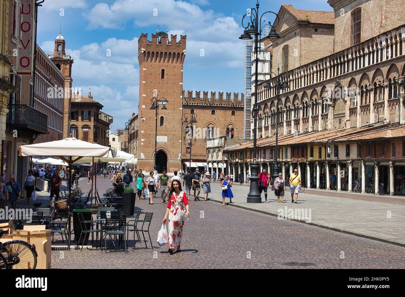 The beautiful Piazza Trento e Trieste in Ferrara, Unesco Heritage city ...