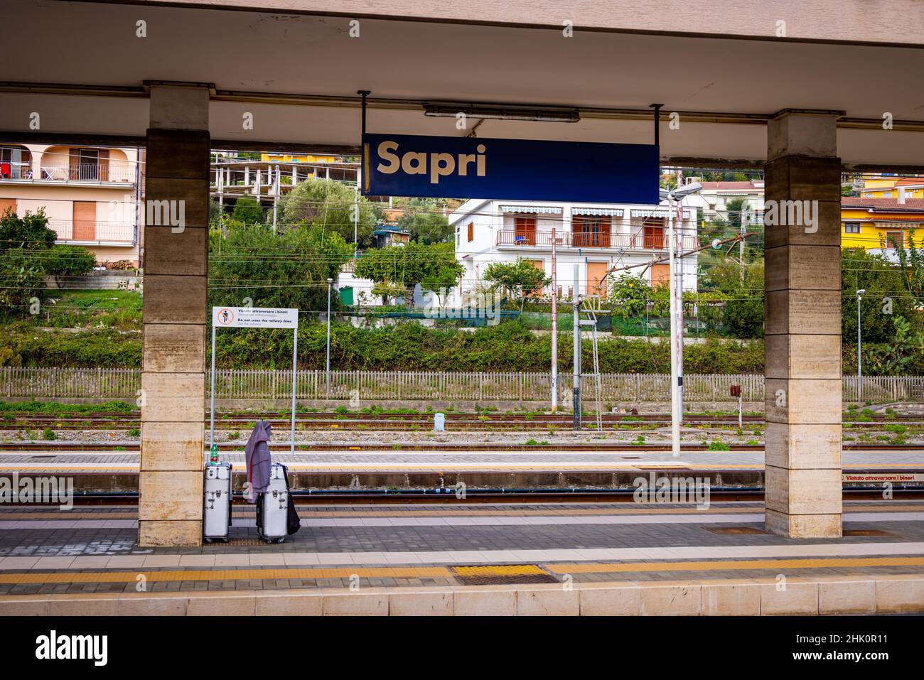 Railway station of Sapri at the Italian west coast - SAPRI, ITALY ...