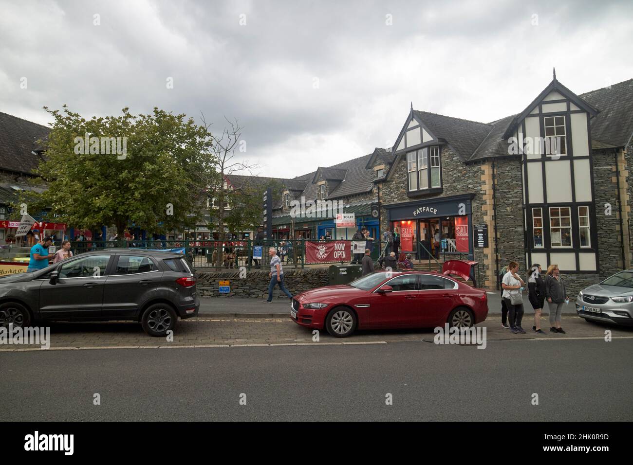 market cross shopping centre ambleside lake district, cumbria, england ...