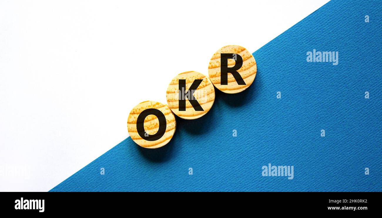 OKR, objectives and key results symbol. Concept words OKR objectives ...