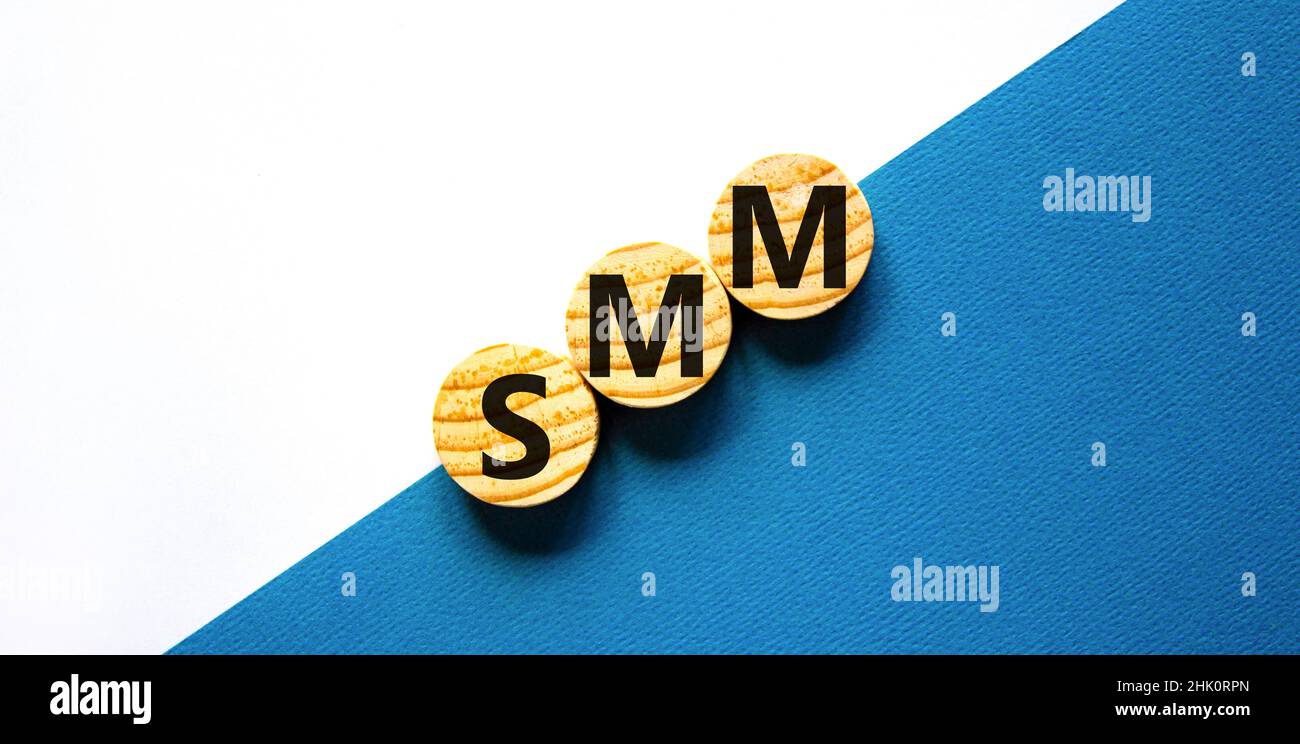 SMM, social media marketing symbol. Concept word SMM social media ...
