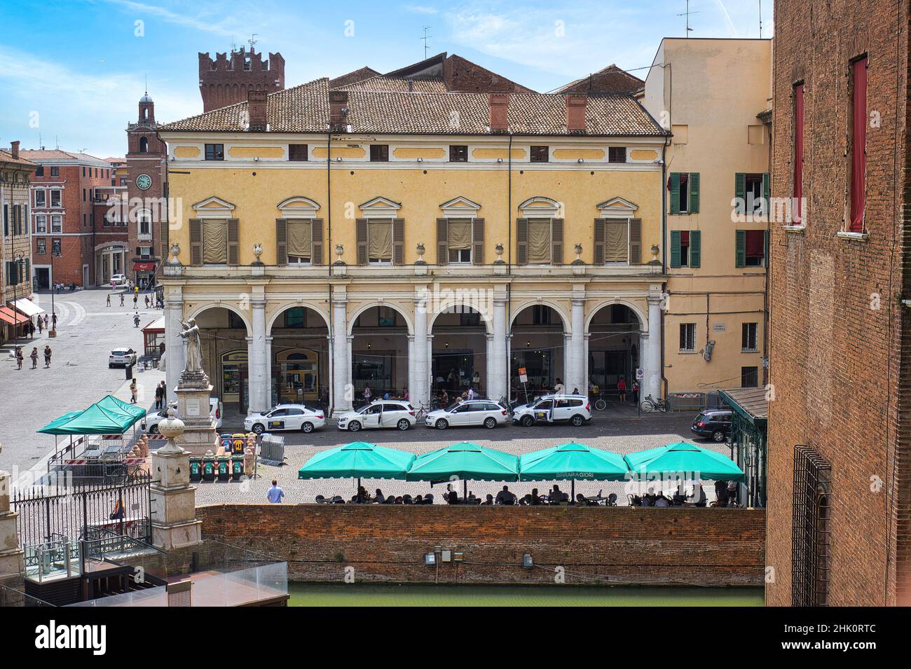 Panoramic view of the city of Ferrara (UNESCO heritage) seen from the ...