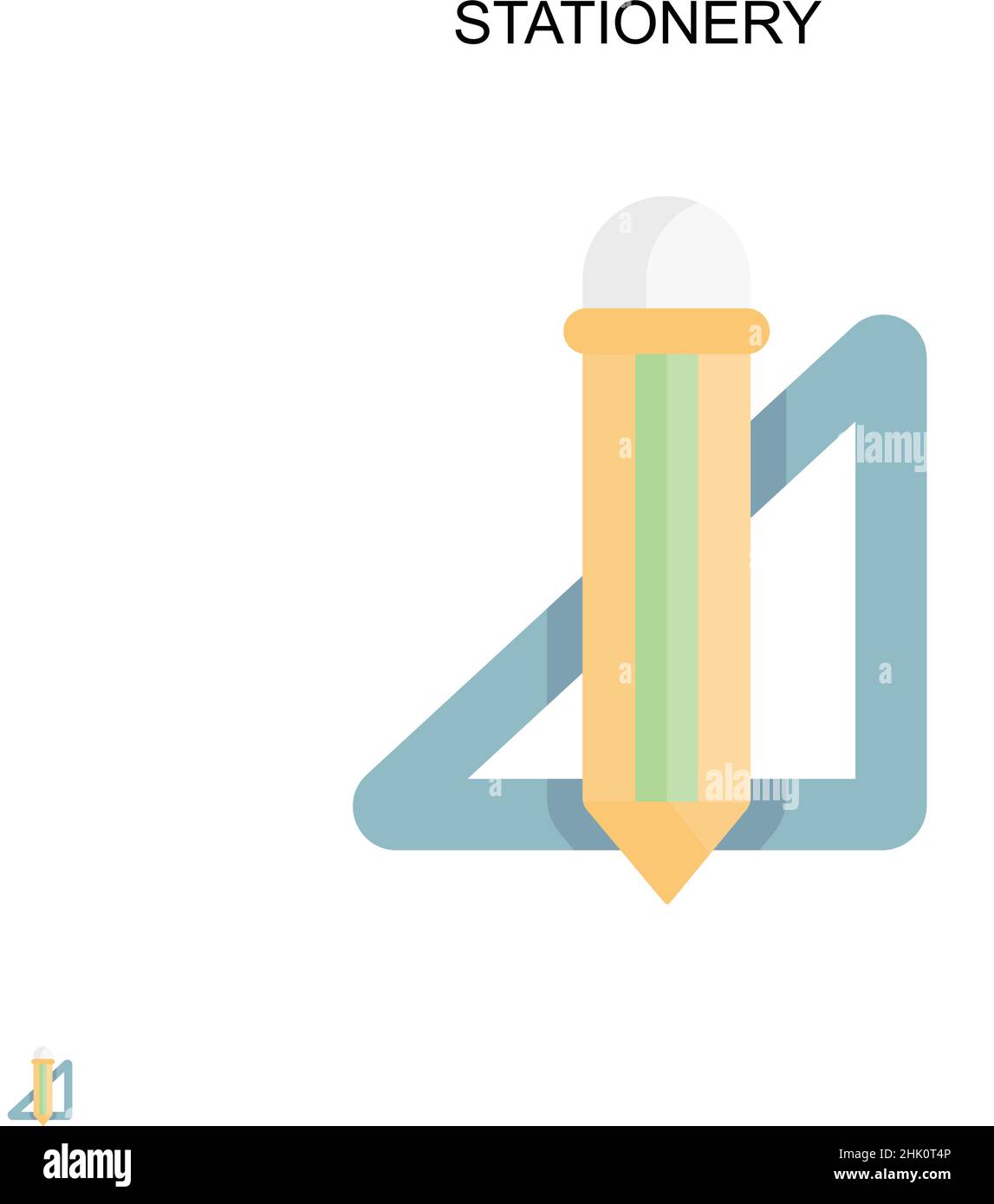 Stationery Simple vector icon. Illustration symbol design template for ...