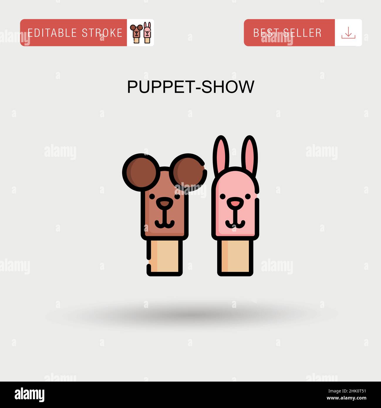 Puppet-show Simple vector icon Stock Vector Image & Art - Alamy