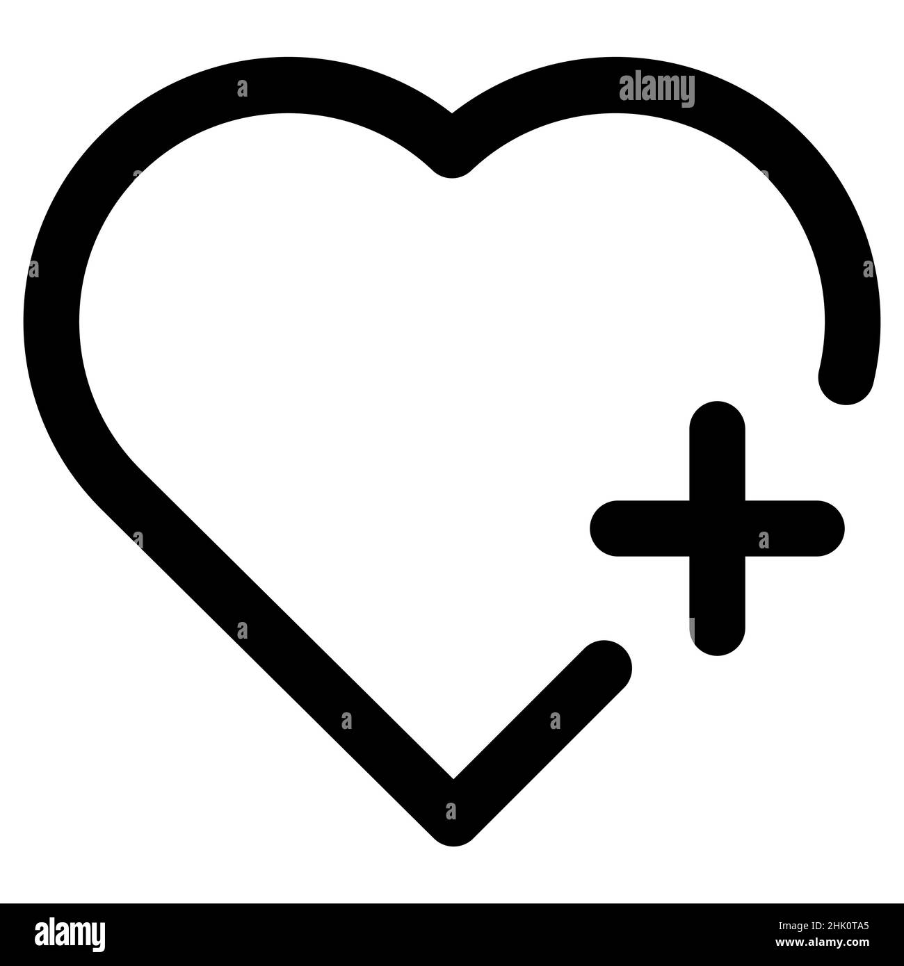 Heart outline symbol plus sign hi-res stock photography and images - Alamy