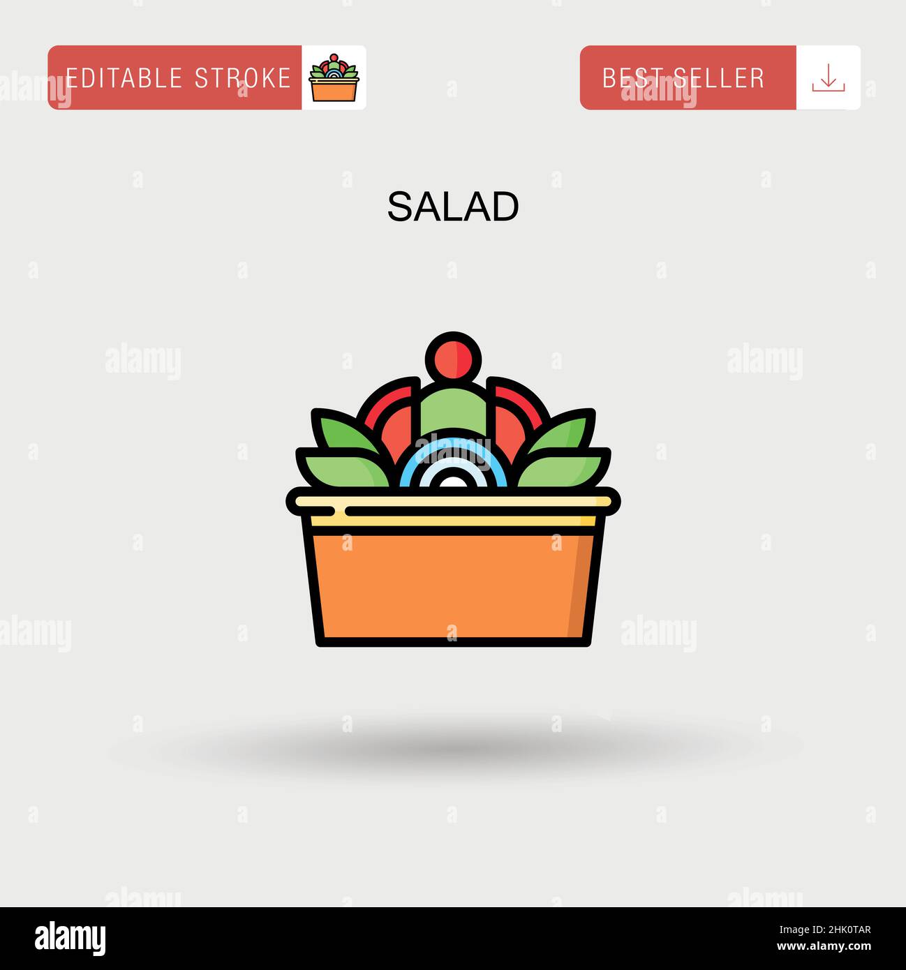 Salad Simple vector icon Stock Vector Image & Art - Alamy
