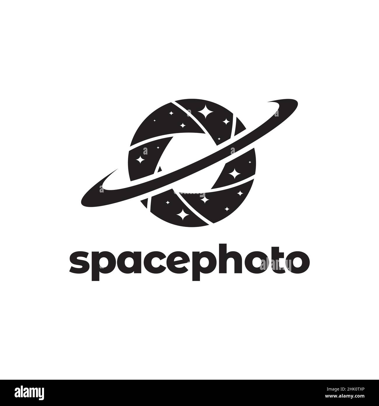 camera shutter with ring space logo design, vector graphic symbol icon ...