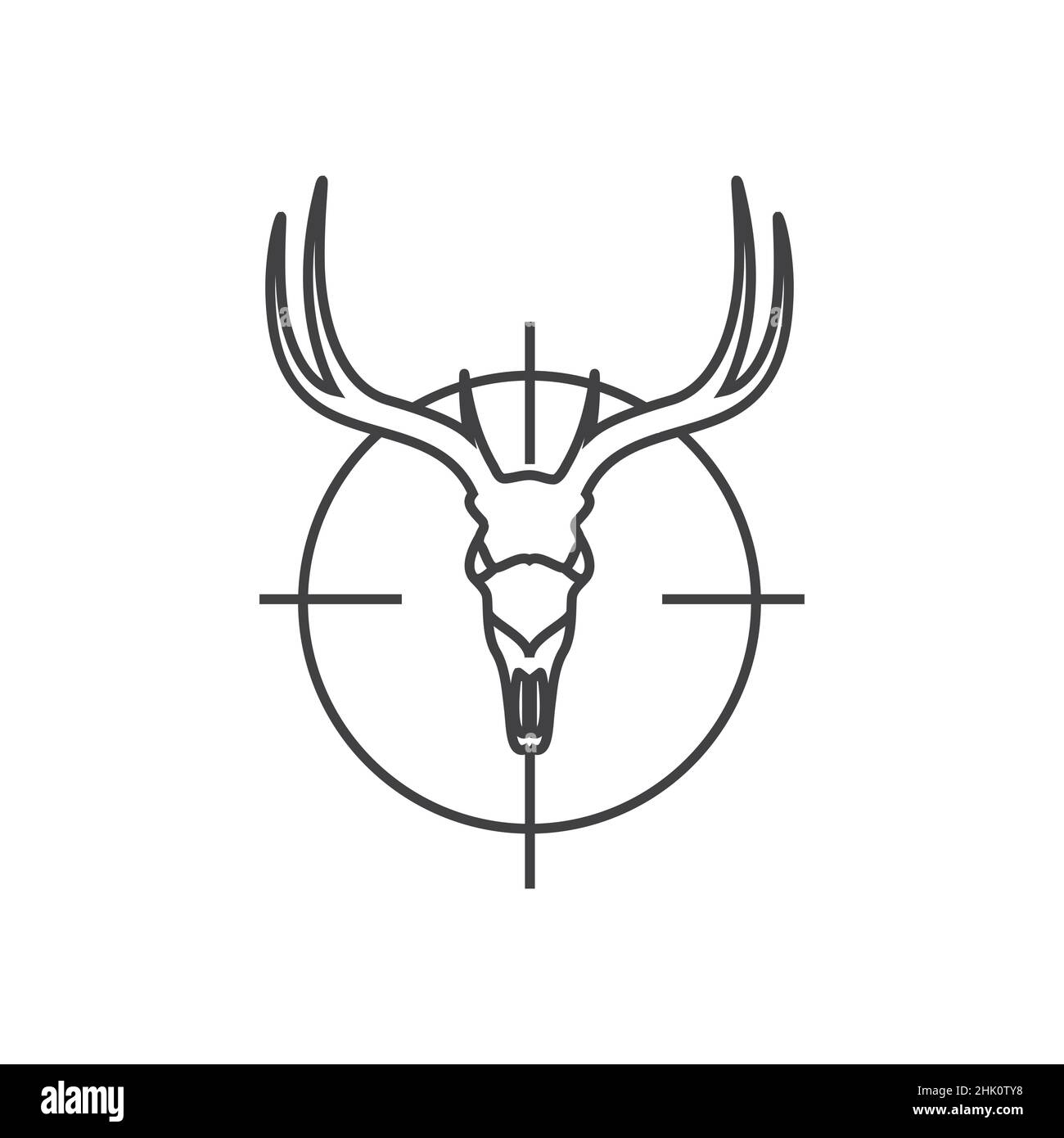 deer skull with compass logo design, vector graphic symbol icon ...