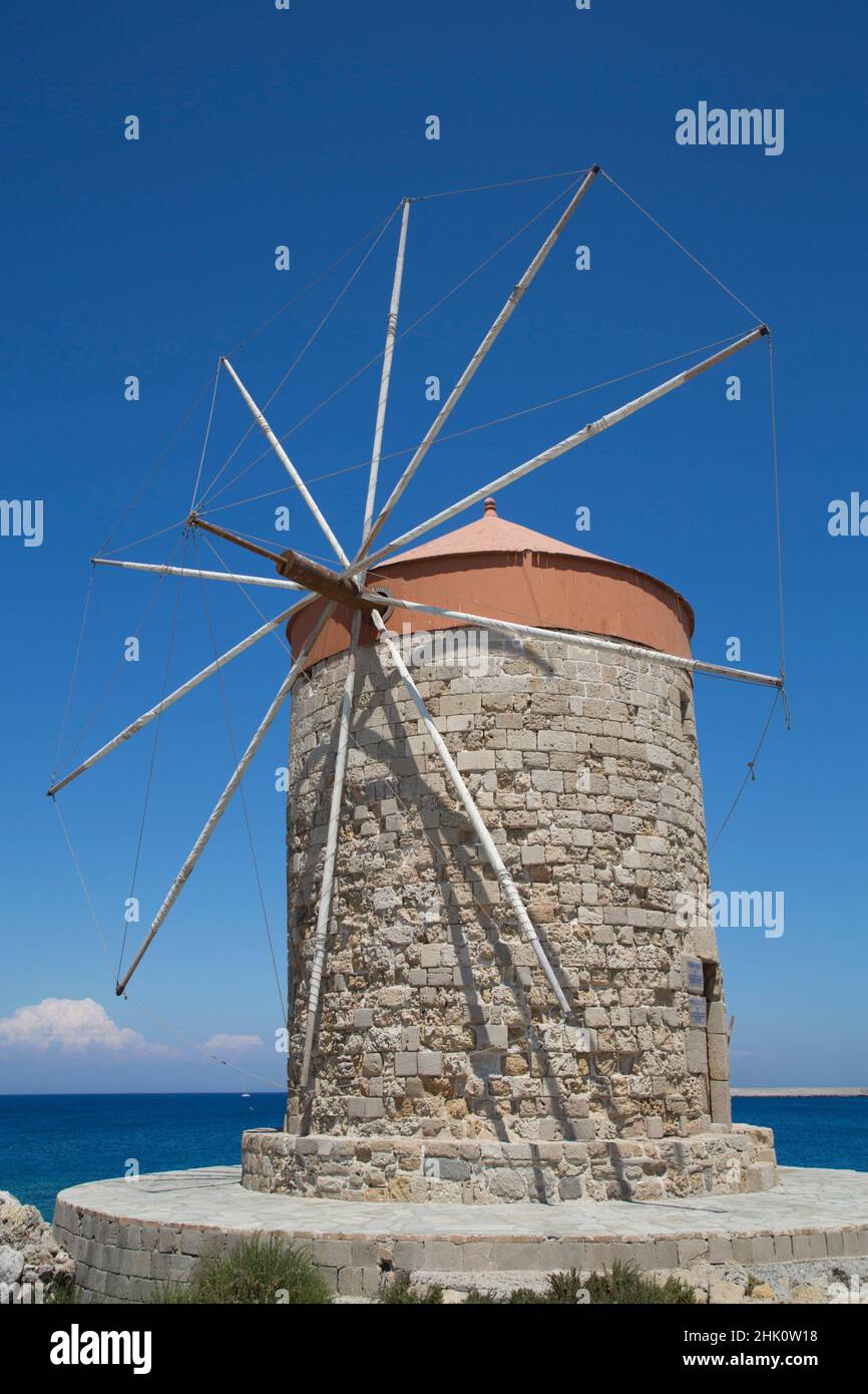 Rhodes windmill hi-res stock photography and images - Alamy
