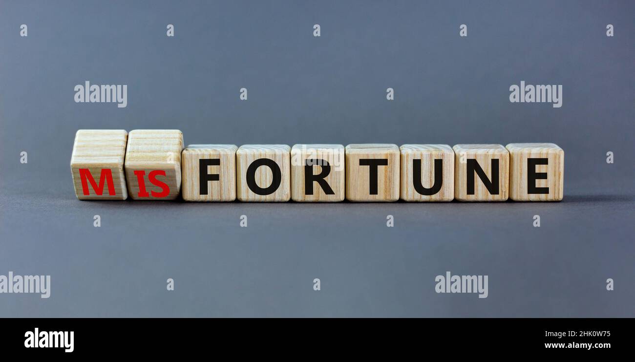 Fortune or misfortune symbol. Turned wooden cubes and changed the ...