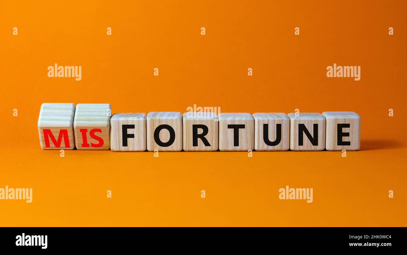 Fortune or misfortune symbol. Turned wooden cubes and changed the ...
