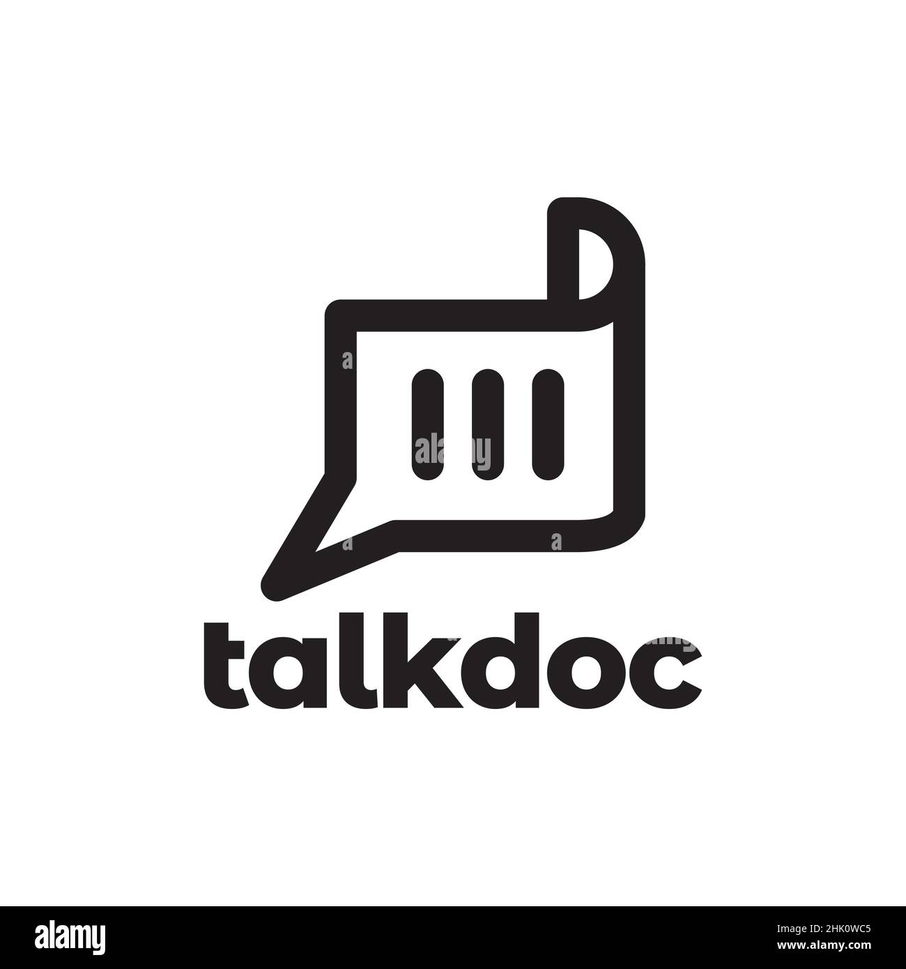 paper document with chat talk logo design, vector graphic symbol icon ...