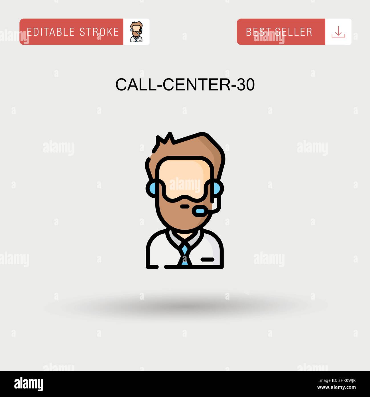 Businesswoman call center customer service Stock Vector Images - Alamy
