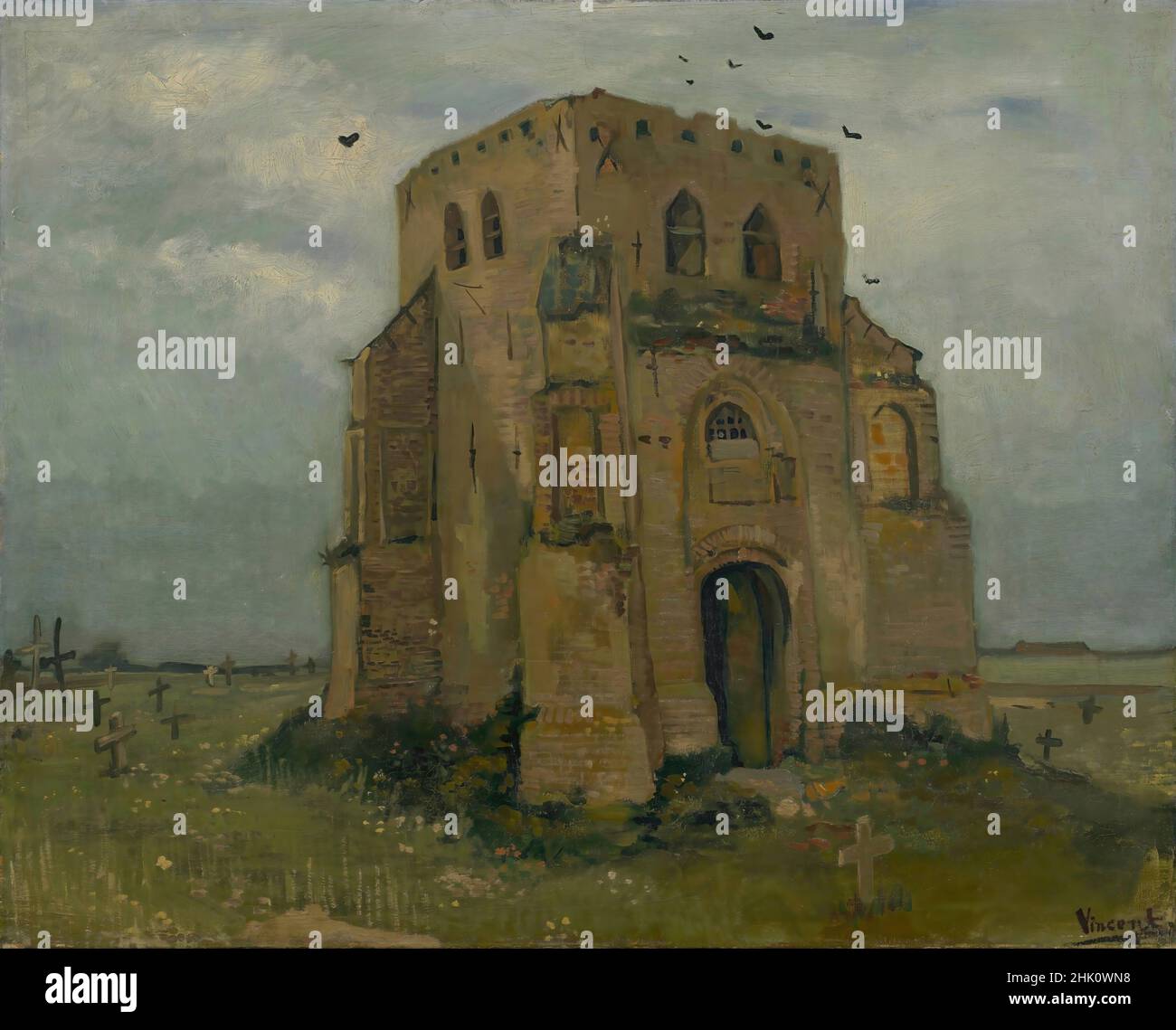 Van gogh old cemetery tower hi-res stock photography and images - Alamy