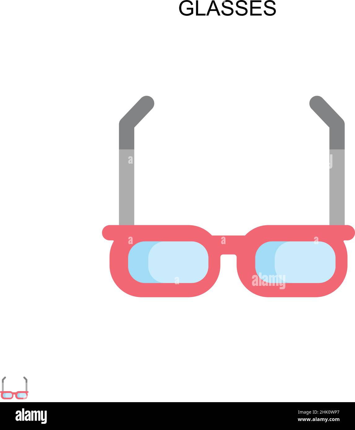 Glasses Simple vector icon. Illustration symbol design template for web ...