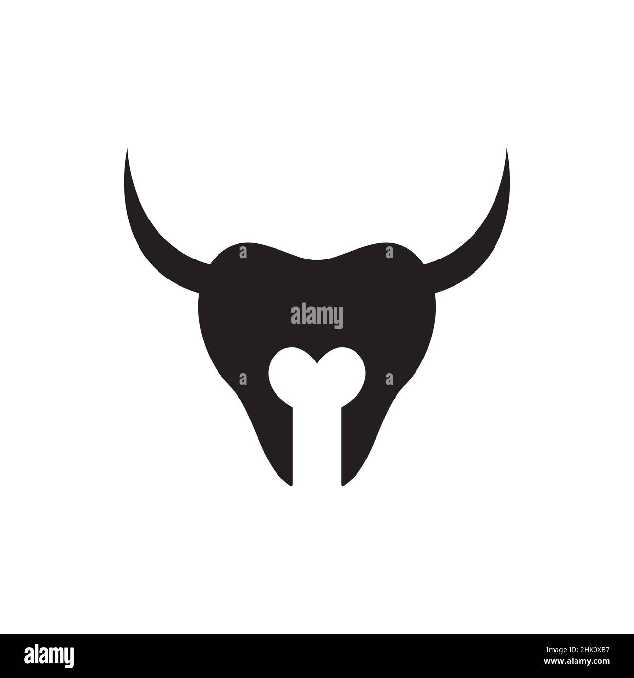 tooth bone with horn logo design, vector graphic symbol icon ...