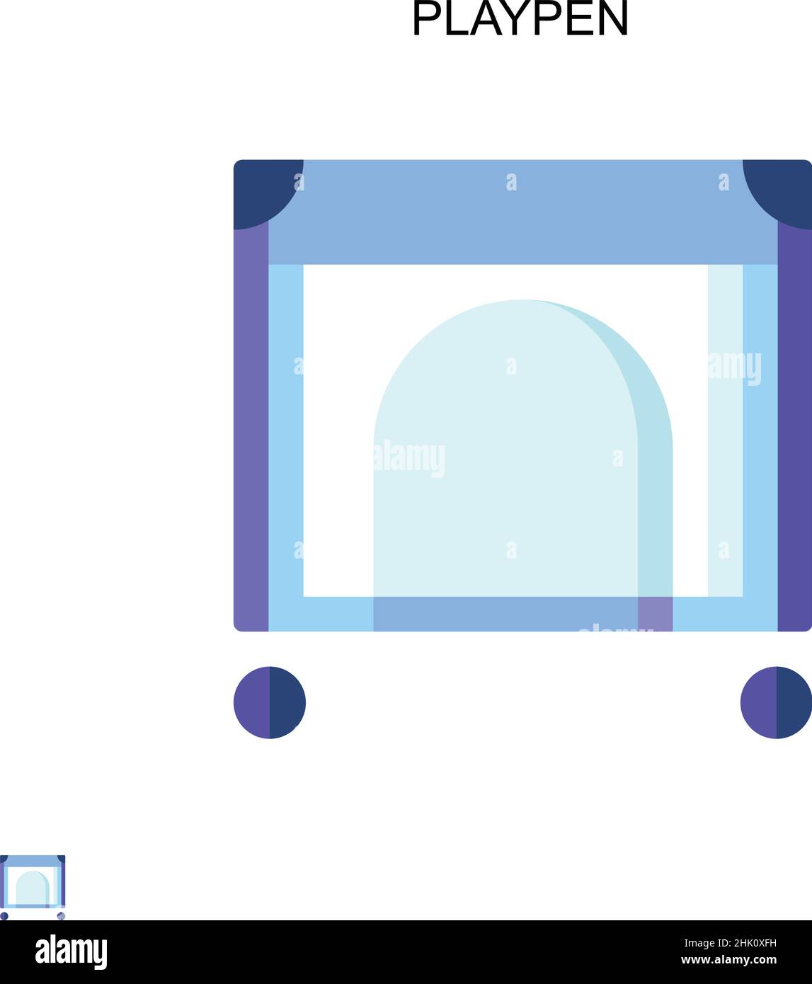 Playpen Simple vector icon. Illustration symbol design template for web ...